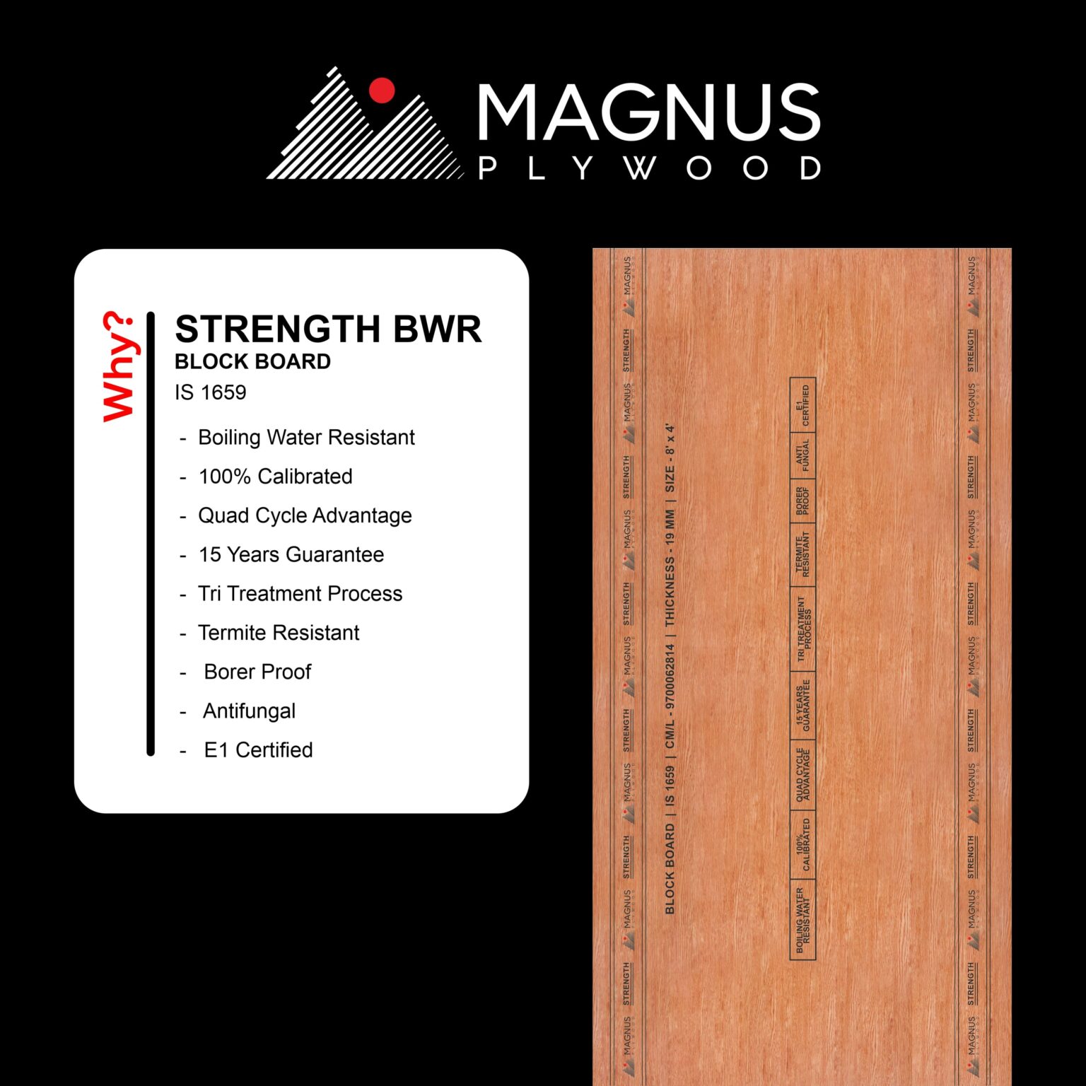 Strength BWR Block Board | Durable & Moisture-Resistant Plywood